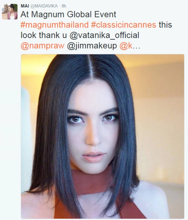 "ใหม่ ดาวิกา"กระทบไหล่ "เคนดัลล์ เจนเนอร์" งาน Magnum Global Event ...