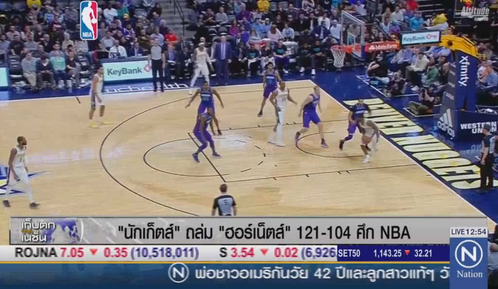 "นักเก็ตส์" ถล่ม "ฮอร์เน็ตส์" 121-104 ศึกNBA